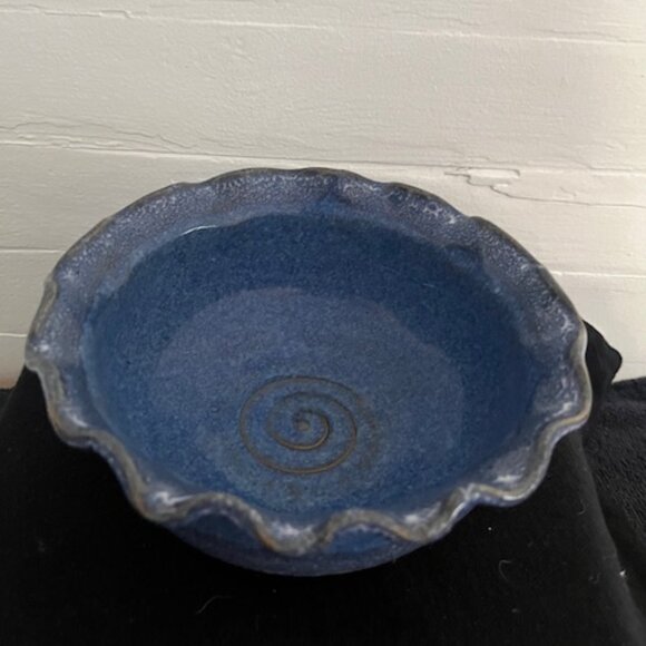 Accents | Vintage Blue Pottery Bowl Signed Stokes | Poshmark